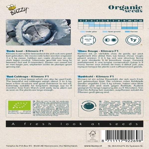 Rode Kool Klimaro F1 (BIO)